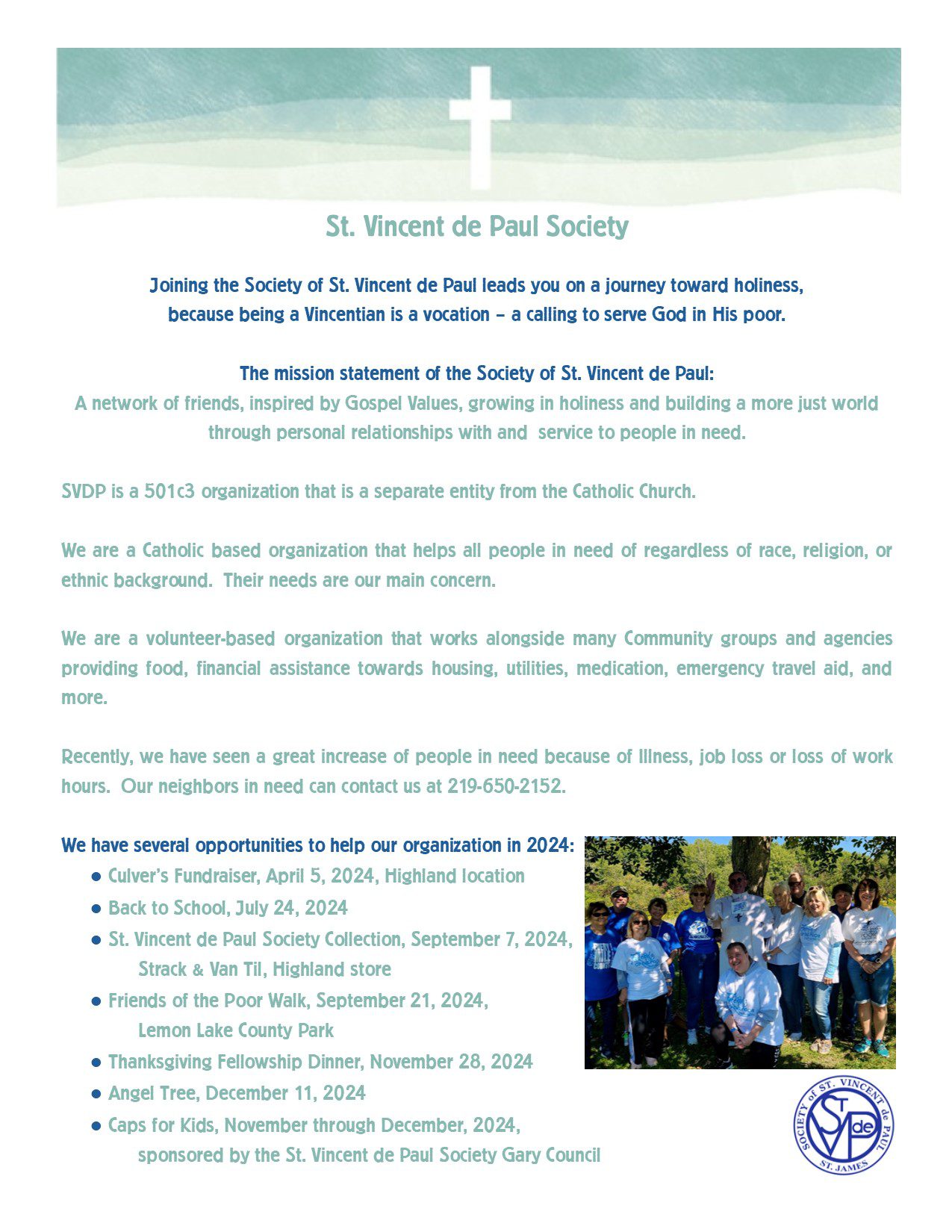 St. Vincent de Paul Society – St. James the Less